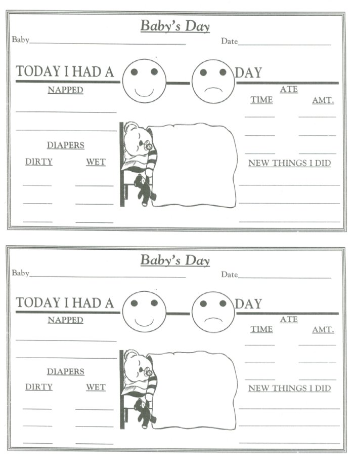Coloring Sheet Forms Janice s Daycare