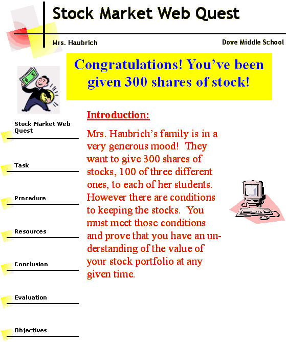 Stock Market Web Quest