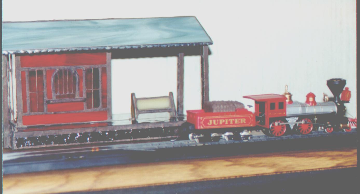 JeffArt Stained Glass - train Station