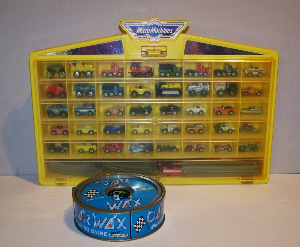 MINIS Micro Machines + Case CARS TRUCKS BOATS RACERS 5pc TRAIN / TRACK ...